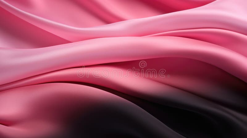 Pink and Black Gradient Silk Fabric, Abstract Illustration Stock Image ...