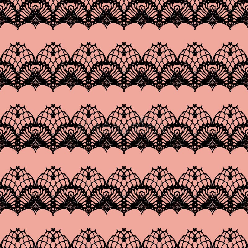 Pink And Black Lace Pattern Black And Pink