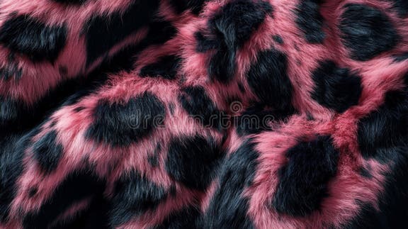 Pink and Black Leopard Print Fabric Texture Stock Illustration ...