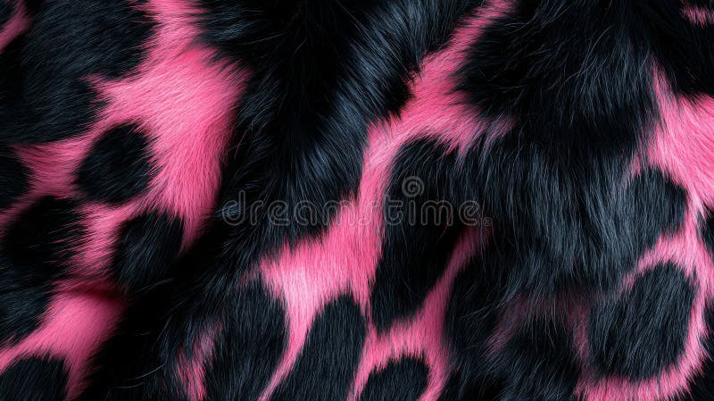 Pink and Black Leopard Print Fabric Texture Stock Illustration ...