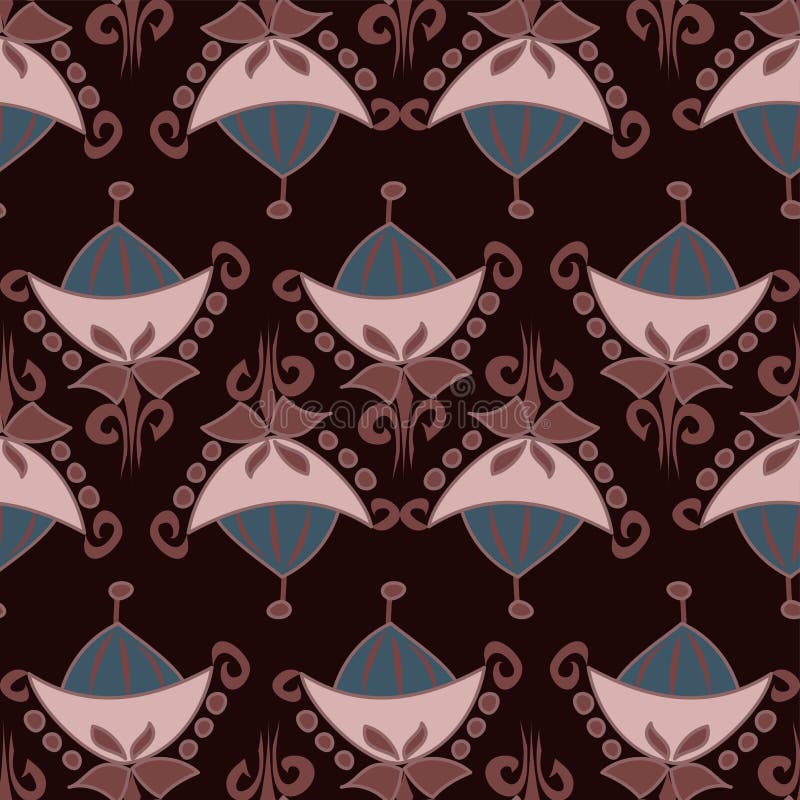 Pink and Black Repeat Abstract Shape Decorative Repeat Pattern Stock ...