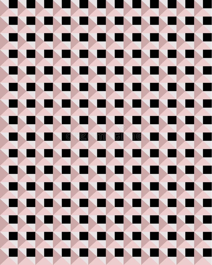 Pink and Black Squares Seamless Vector Pattern Stock Vector ...