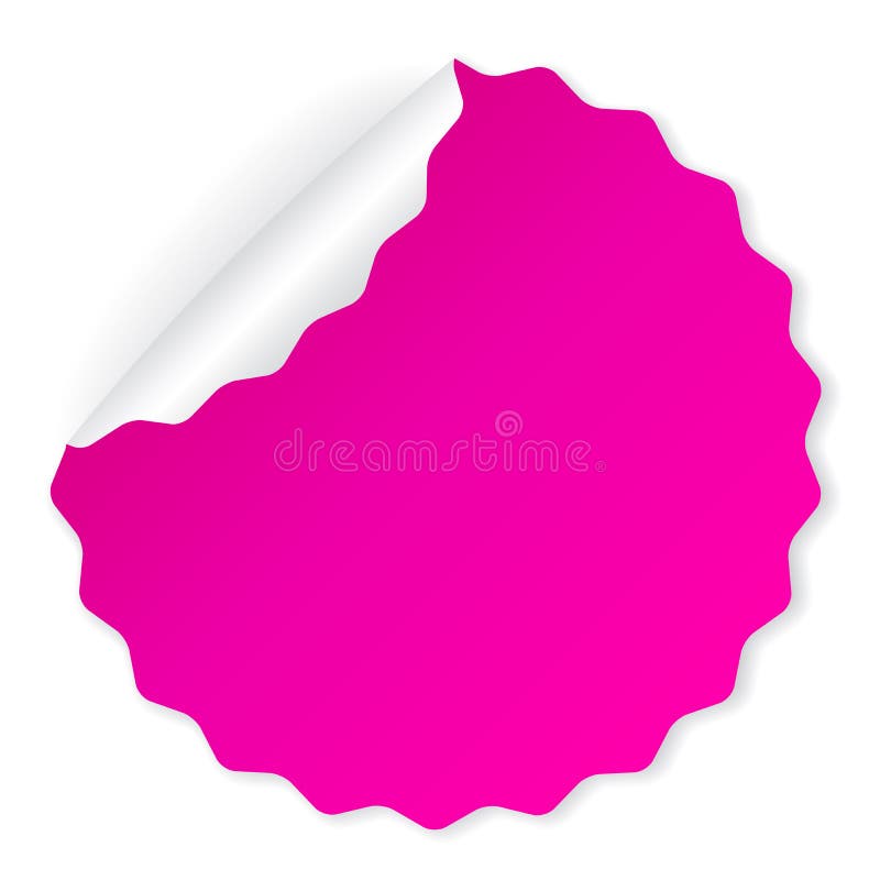 Pink blank vector sticker stock vector. Illustration of office - 82794894