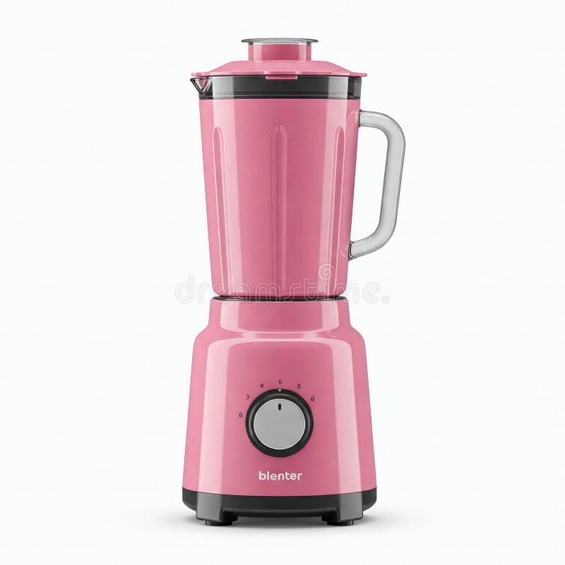 Pink Blender on a White Background. 3d Rendering Front View Stock ...