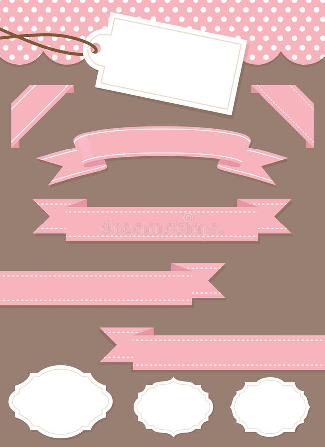 Pink Blog Elements stock vector. Illustration of blog - 54955061