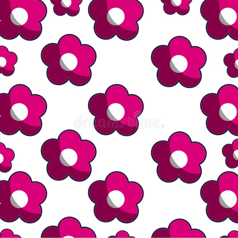 Pink Blossom Pattern Floral Design Stock Vector - Illustration of ...