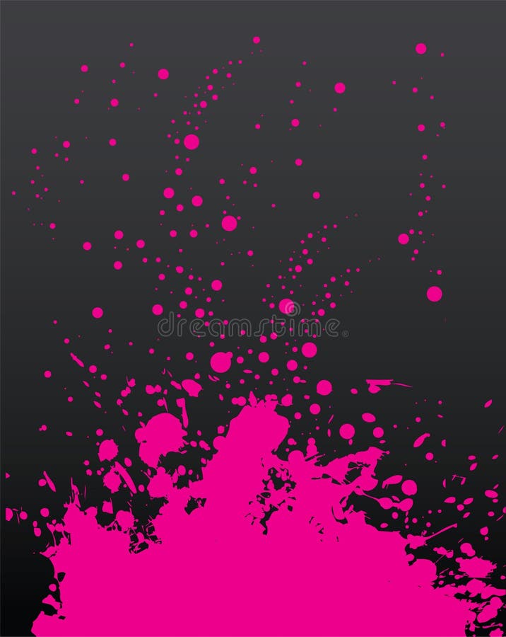 Pink blot on black stock vector. Illustration of drop - 9575735