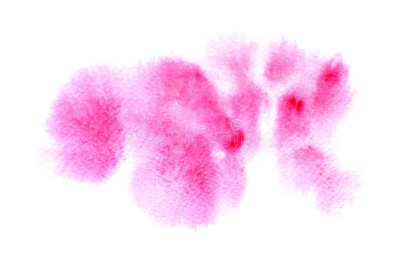 Pink Blotches on a White Background. Hand Drawing Watercolor. Ba Stock ...
