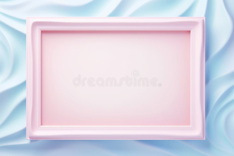 Pink and Blue Abstract Background or Pattern with Empty Mockup Frame ...