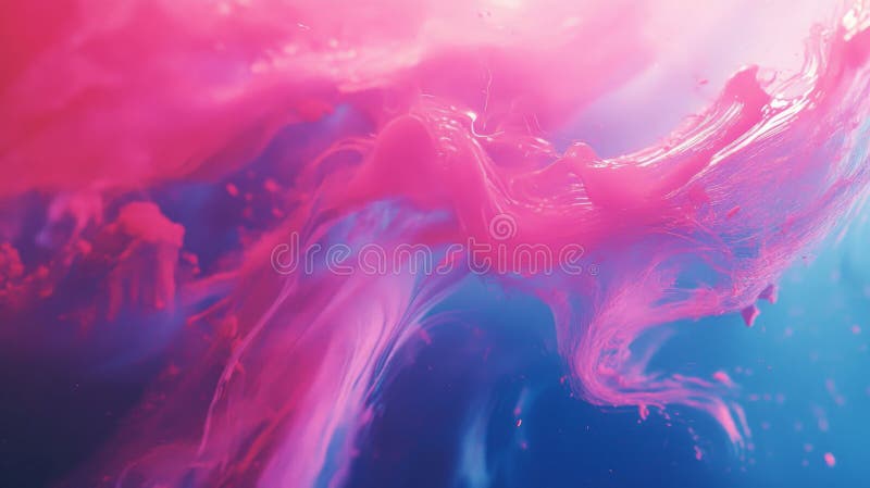 Pink and Blue Abstract Fluid Paint Swirl Background Stock Illustration ...