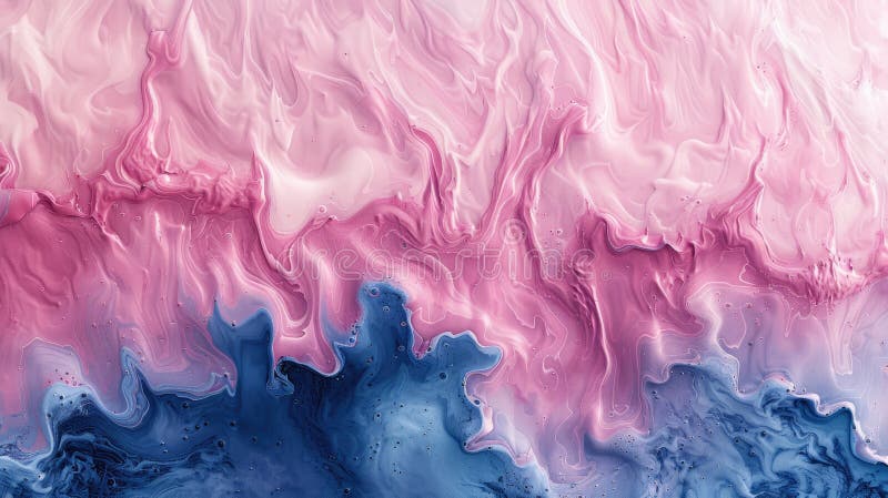 Pink and Blue Abstract Painting AIG51A Stock Image - Image of artisan ...