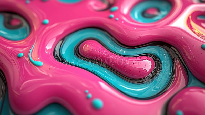 Pink and Blue Abstract Waves Generate a Dynamic, Fluid Background Stock ...