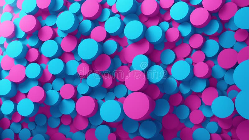 A Pink and Blue Background with Circles Stock Illustration ...