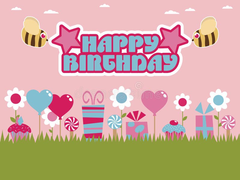 Blue Pink Birthday Stock Illustrations – 137,144 Blue Pink Birthday ...