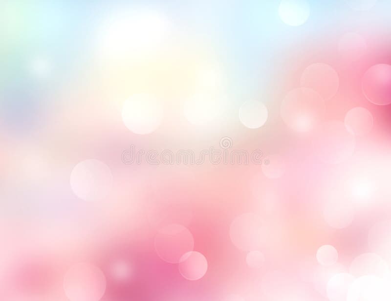 Pink Blue Blurred Bokeh Spring Background Stock Illustration ...