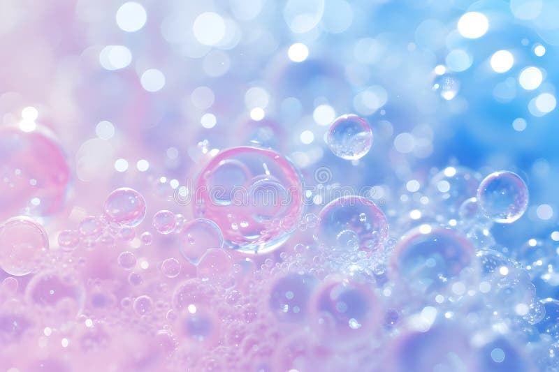 Pink and Blue Bubble Abstract Background Stock Illustration ...