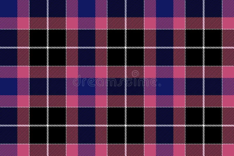 Pink Blue Check Seamless Plaid Stock Vector - Illustration of fabric ...