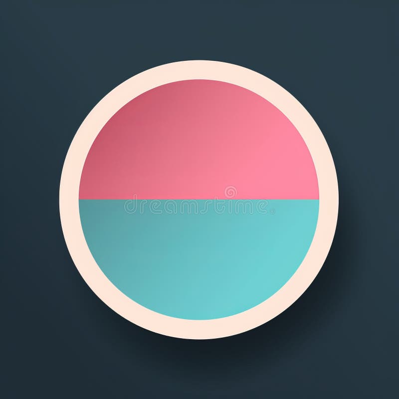 A Pink and Blue Circle on a Dark Background Stock Illustration ...