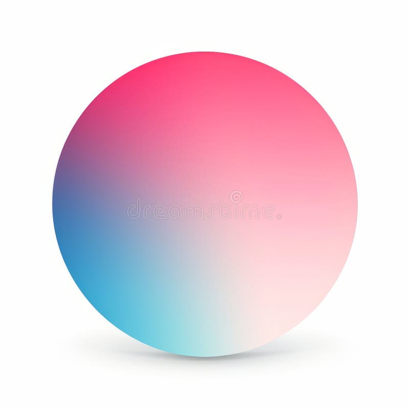 A Pink and Blue Circle on a White Background Stock Illustration ...
