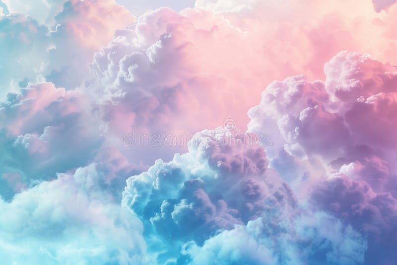 Pink and Blue Clouds Abstract Background Ai Photo Stock Illustration ...