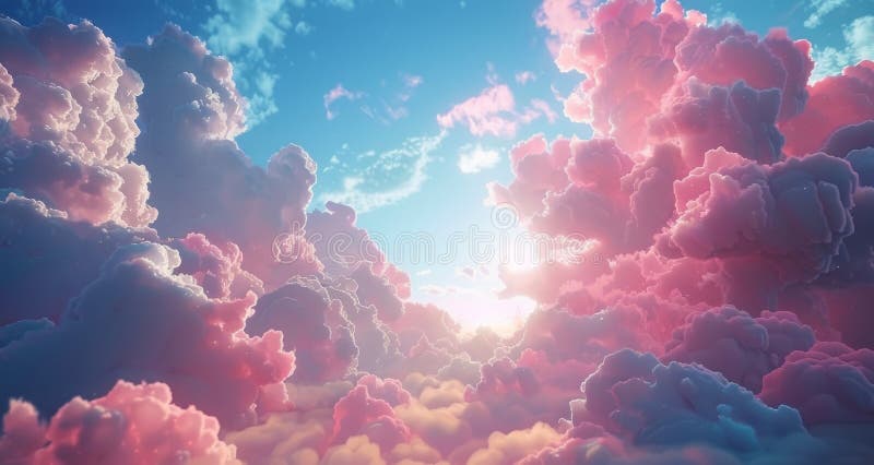 Pink and Blue Clouds during Daytime Stock Image - Image of weather ...