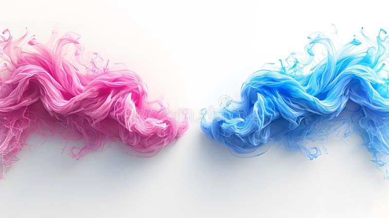 Pink and Blue Color Paint with Stock Illustration - Illustration of ...