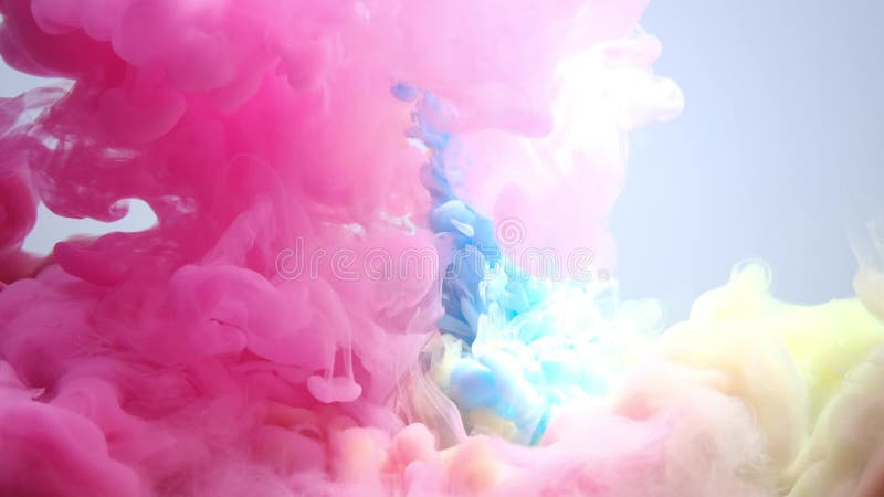 Colored Ink Burst into Water and Dissolves Stock Footage - Video of ...