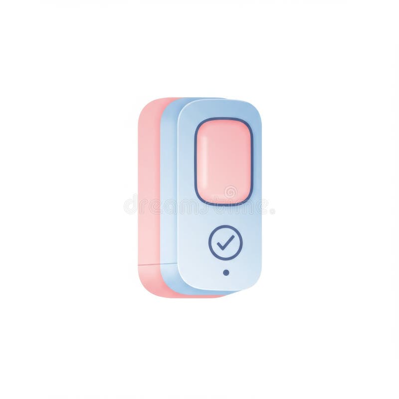 Pink and Blue Compact Electronic Device Illustration Stock Illustration ...
