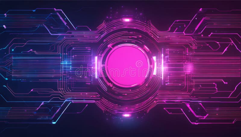 A Pink and Blue Computer Circuit Board Stock Illustration ...