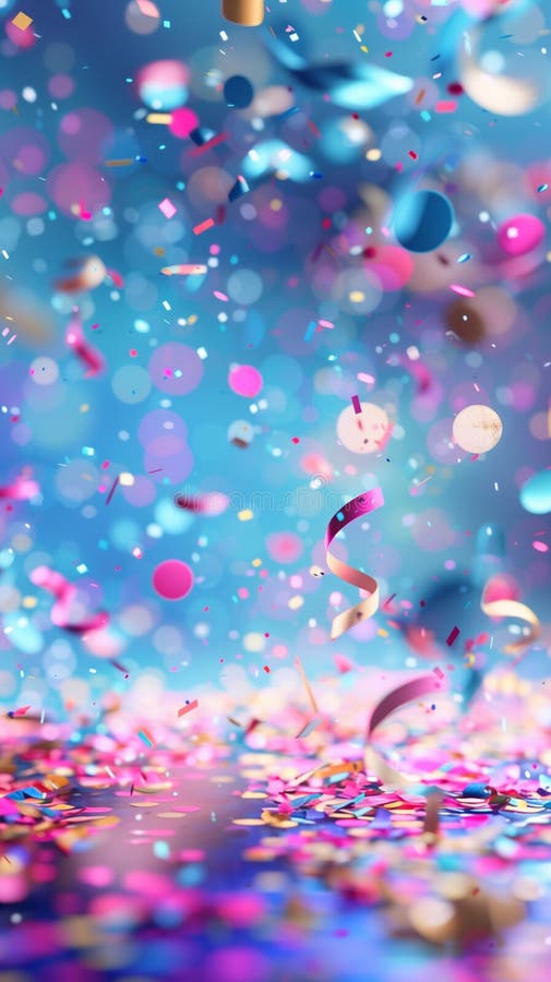 Pink and Blue Confetti stock photo. Image of holiday - 325319622
