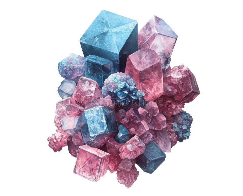 Glittering Translucent Crystals Pink Background Stock Photos - Free ...