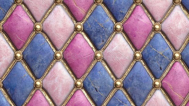 Pink and Blue Diamond Shapes Appear in an Abstract Geometric Pattern ...