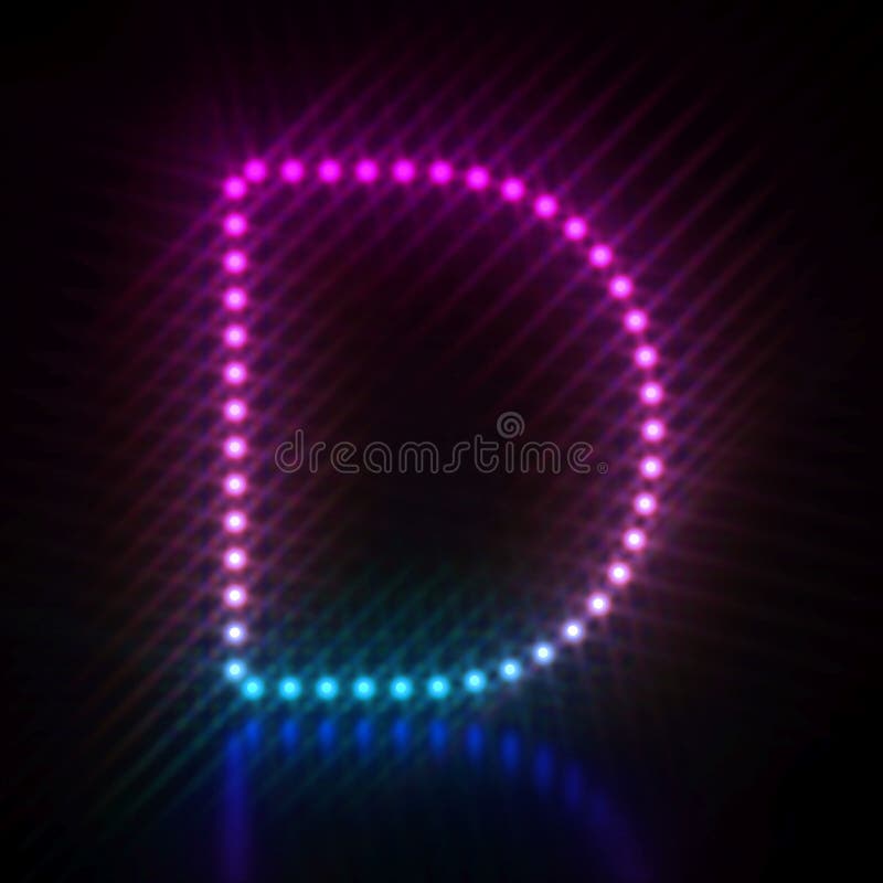 Pink Blue Dot Light Font Letter D 3D Stock Illustration - Illustration ...