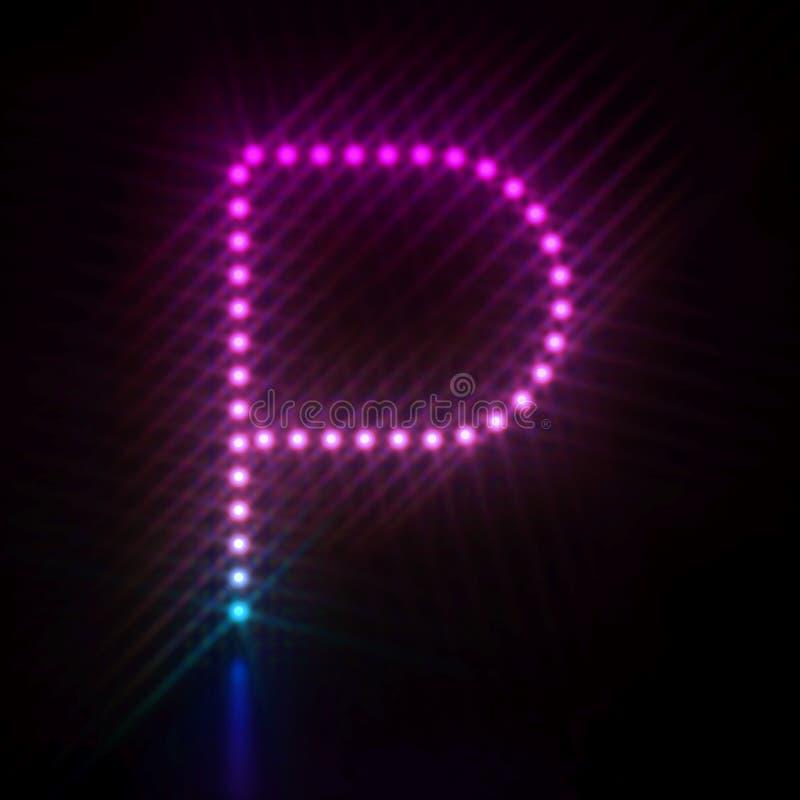 Pink Blue Dot Light Font Letter P 3D Stock Illustration - Illustration ...