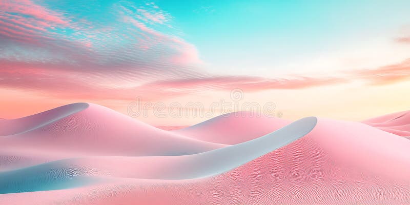 Pink Blue Dreamy Landscape HD Wallpaper Stock Illustration ...