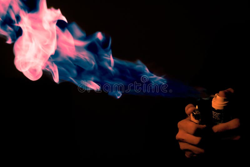 Pink-Blue Fire stock image. Image of rare, lighter, pinkblue - 140149139