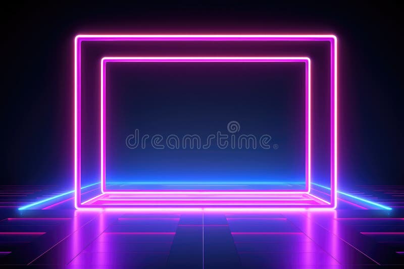 Pink and Blue Futuristic Background. Neon Gradient Frames Stock ...