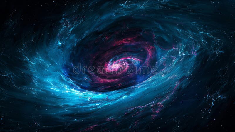 Pink and Blue Galactic Vortex Stock Illustration - Illustration of ...