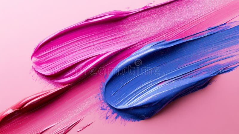 Pink and Blue Glitter Makeup Swatch Strokes Stock Illustration ...