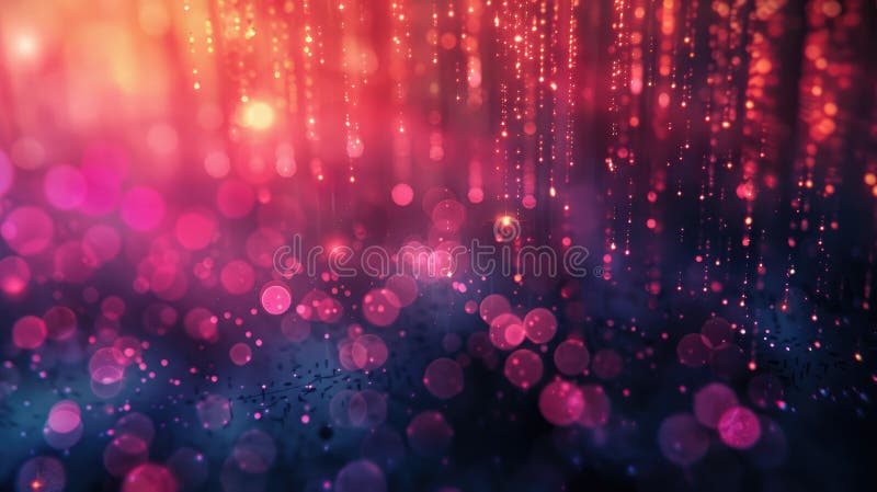 Pink and Blue Glitter Particles Float in a Circular Motion Against a ...