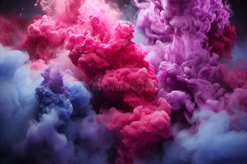 Pink and Blue Ink on a Black Background Stock Illustration ...