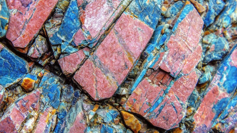 Pink and Blue Layered Stone Texture Stock Image - Image of gray ...
