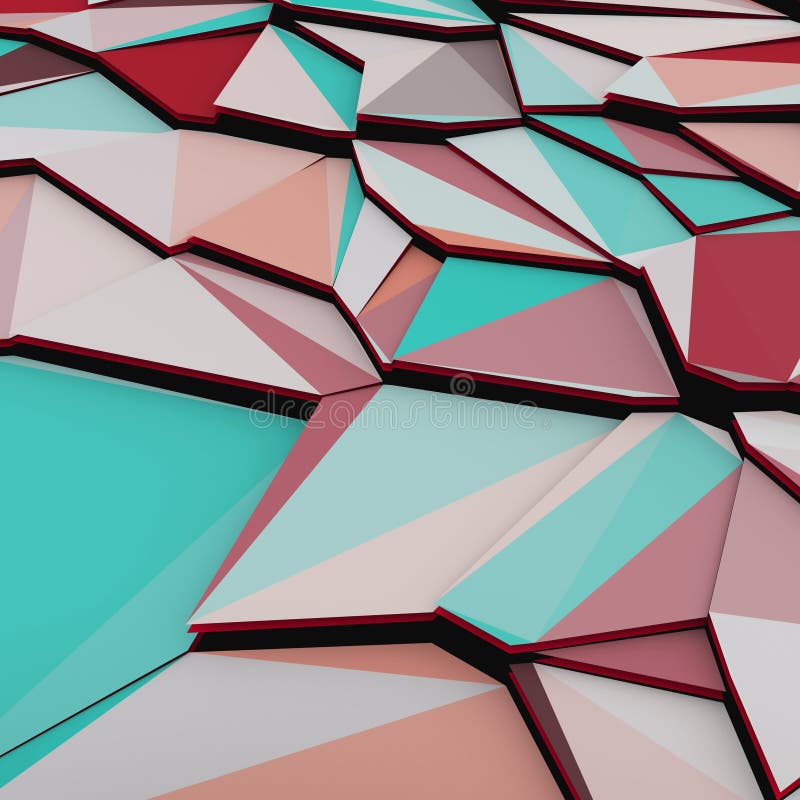 Pink and Blue Light Stone Abstract Triangles Multicolor.gradient Shape ...