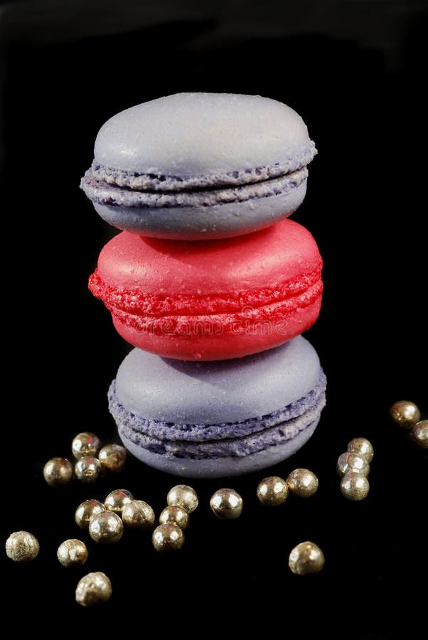 Pink & blue Macaroons stock photo. Image of paste - 17903756