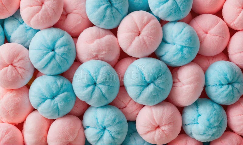 Pink and Blue Marshmallows are Arranged in a Close-up Pattern Stock ...