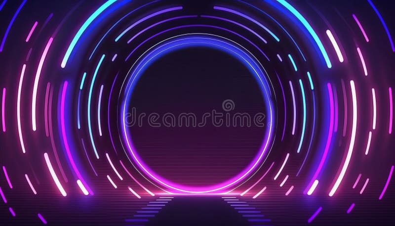 Pink and Blue Neon Lines Background. Stock Illustration - Illustration ...