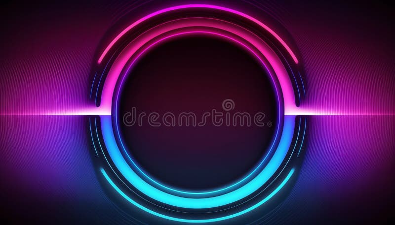 Pink and Blue Neon Lines Background. Stock Illustration - Illustration ...