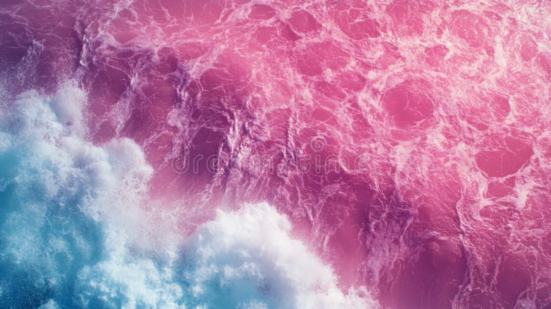 Pink and Blue Ocean Waves Texture Background Stock Illustration ...