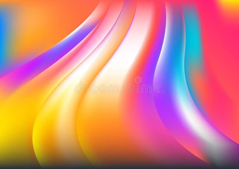 Pink Blue and Orange Abstract Wavy Background Vector Image Stock Vector ...