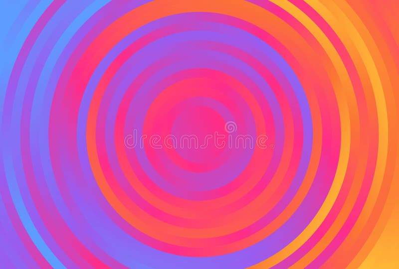 Pink Blue and Orange Gradient Concentric Circles Background Vector Graphic Beautiful Elegant ...